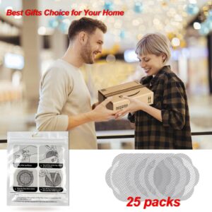 Shower Drain Hair Catcher Disposable Sink Drain Cover Mesh Stickers 25 Pack for Bathroom Bathtub,Kitchen Bathroom Drain Hair Catcher