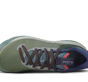 Karhu Women's Ikoni Trail Water Resistant Running Shoe, Oil Green/Mineral Blue, 6.5 Medium