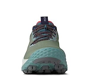 Karhu Women's Ikoni Trail Water Resistant Running Shoe, Oil Green/Mineral Blue, 6.5 Medium