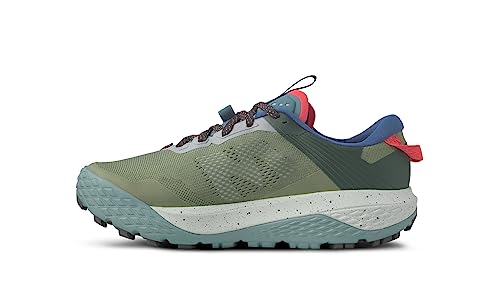 Karhu Women's Ikoni Trail Water Resistant Running Shoe, Oil Green/Mineral Blue, 6.5 Medium