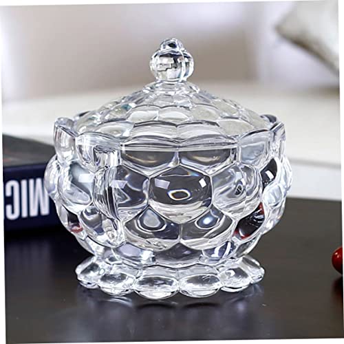 OKUMEYR 2pcs Foam Candy Cup Candy Dish with Lid Sugar Bowl Tea Jar Wedding Candy Buffet Jars Crystal Cookie Tin Crystal Ice Cream Candy Bowl Wedding Decor Spice Jars Snack Glass Diamond