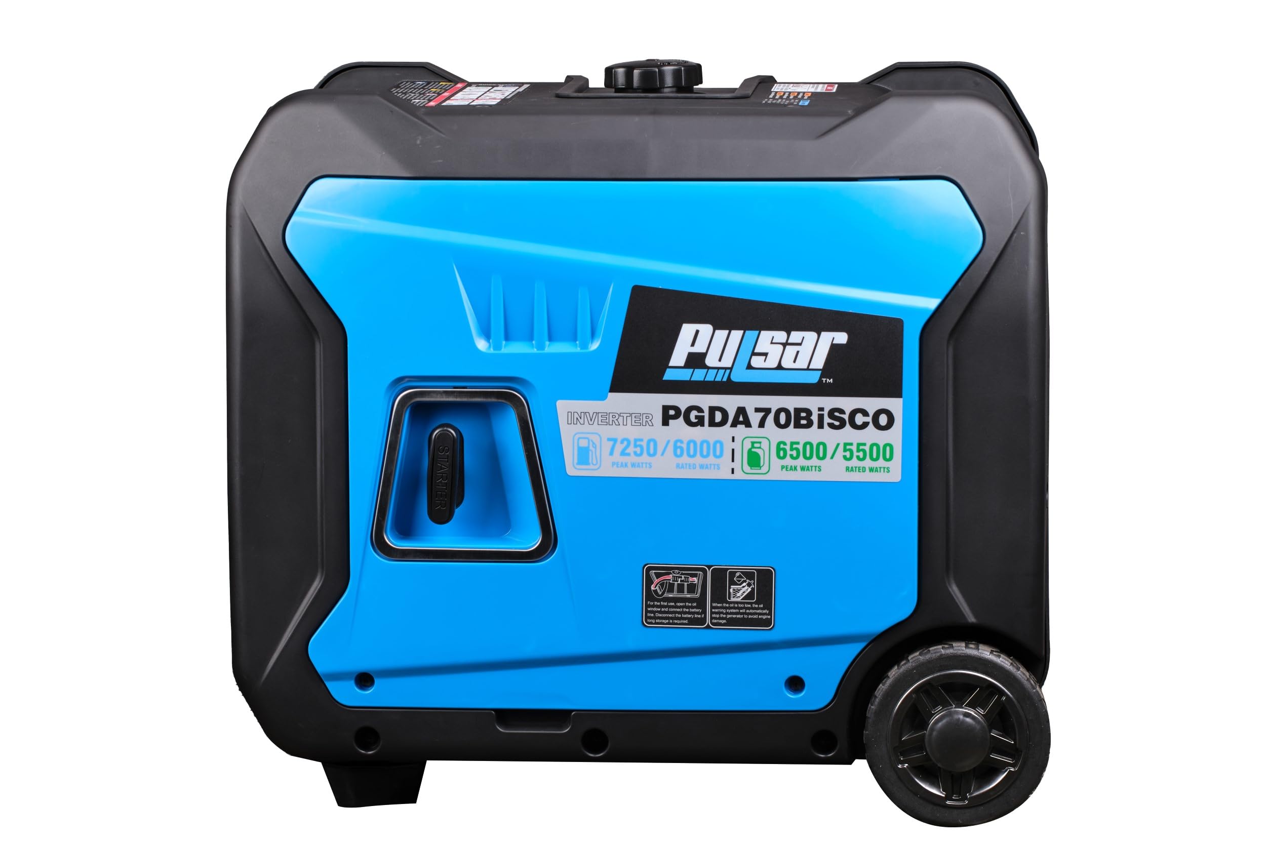 Pulsar 7,250-Watt Super Quiet Dual Fuel Inverter Generator with Remote Start