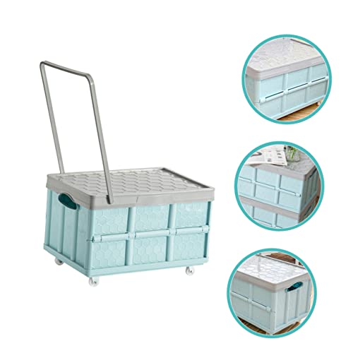 GARVALON 30L Storage Boxes with Lids Collapsible Storagem Foldable Collapsible Cart Plastic Planter Pot Plastic Storage Bins with Lids Collapsible Storagem Foldable Storage Bin Atv