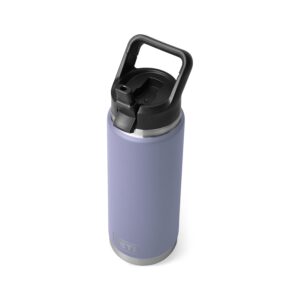 yeti rambler 26 oz bottle, vacuum insulated, stainless steel with straw cap, cosmic lilac