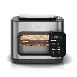 ninja combi all-in-one multicooker, oven, & air fryer, complete meals in 15 mins, 14-in-1 functions, combi cooker + air fry, bake, roast, slow cook and more, 3 accessories, stainless steel, sfp701