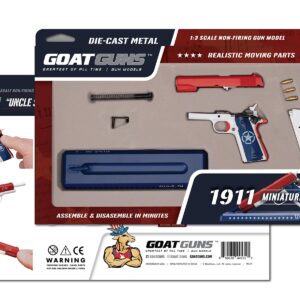 GOAT GUNS Miniature 1911 USA Model | 1:2.5 Scale Diecast Metal Build Kit