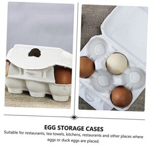 SOLUSTRE 1 Set 10Pcs pulp egg tray 6 Cell Pulp Fiber Egg 6- compartment egg cases paper egg tray refrigerator egg trays Egg Storage Organizer egg cartons travel old fashioned Storage basket