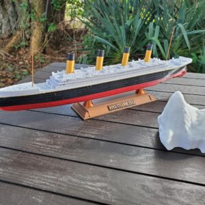 TheRoller3d RMS Titanic Model Ship with Iceberg, 1 Ft Long Assembled, Titanic Toys for Kids, Historically Accurate Titanic Toy, Titanic Ship, Titanic Cake Topper, Titanic Figurine, Titanic Boat