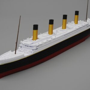 TheRoller3d RMS Titanic Model Ship with Iceberg, 1 Ft Long Assembled, Titanic Toys for Kids, Historically Accurate Titanic Toy, Titanic Ship, Titanic Cake Topper, Titanic Figurine, Titanic Boat