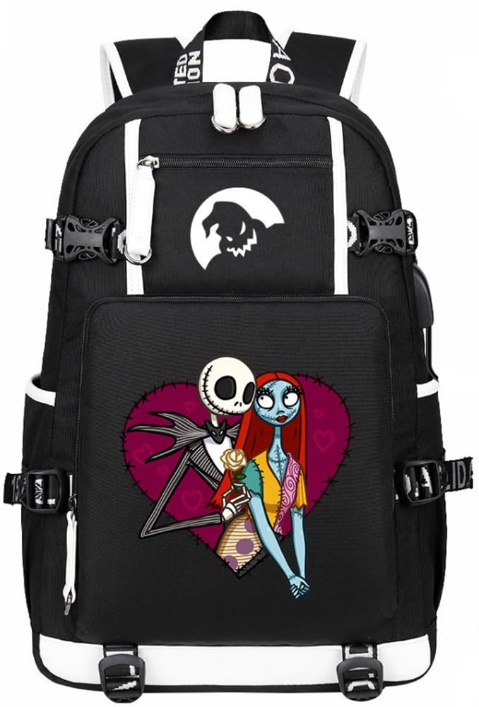 Jack and Sally Backpack (Black 1)