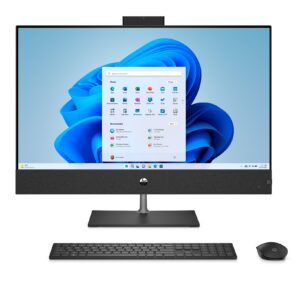 HP Pavilion 27 Desktop 4TB (2TB SSD + 2TB HD) 32GB RAM (Intel Core i9-13900K processor TURBO Boost to 5.80GHz, 32 GB RAM, 2 TB SSD + 2 TB HD, 27-inch Touchscreen FullHD, Win 11) PC Computer All-in-One