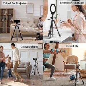 KINGJUE 71'' Camera Phone Tripod & Selfie Stick Compatible with Canon Nikon DSLR All Cell Phones with Universal Tablet Phone Holder Remote Shutter Bubble Level and Carry Bag Max Load 6.6LB