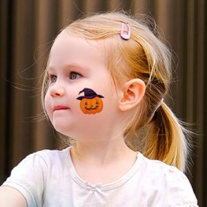 120PCS Halloween children's tattoo stickers for party decorations, cartoon Halloween tattoo stickers, cute children's tattoo stickers, pumpkin, spider, bat funny stickers………