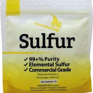 Duda Energy 1 lb Yellow Sulfur Powder Fertilizer, Commercial Grade, Elemental