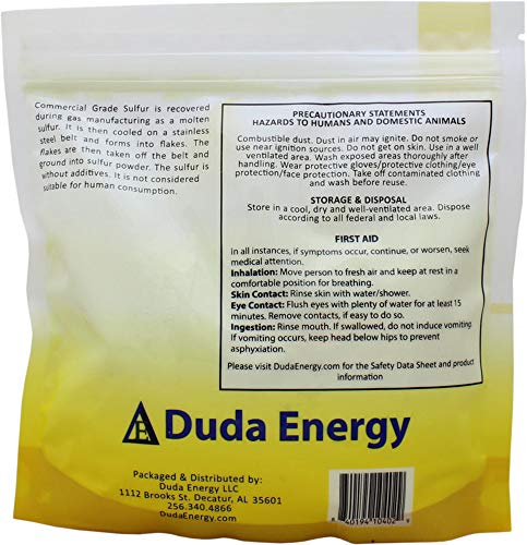 Duda Energy 1 lb Yellow Sulfur Powder Fertilizer, Commercial Grade, Elemental