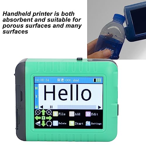 Hilitand Handheld Printer Multifunction Colour Inkjet Printer 3.5in Display QR Code Printer Portable Inkjet Printer