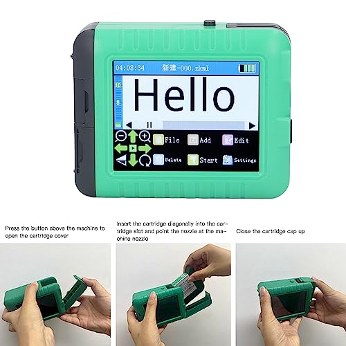 Hilitand Handheld Printer Multifunction Colour Inkjet Printer 3.5in Display QR Code Printer Portable Inkjet Printer