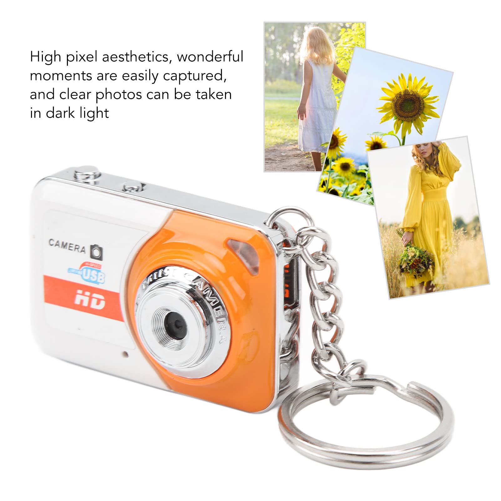 Digital Camera Kids Camera with 32GB Card, Anti Shake FHD 960P Compact Point and Shoot Camera Portable Small Camera for Teens Students Boys Girls Seniors (Orange)