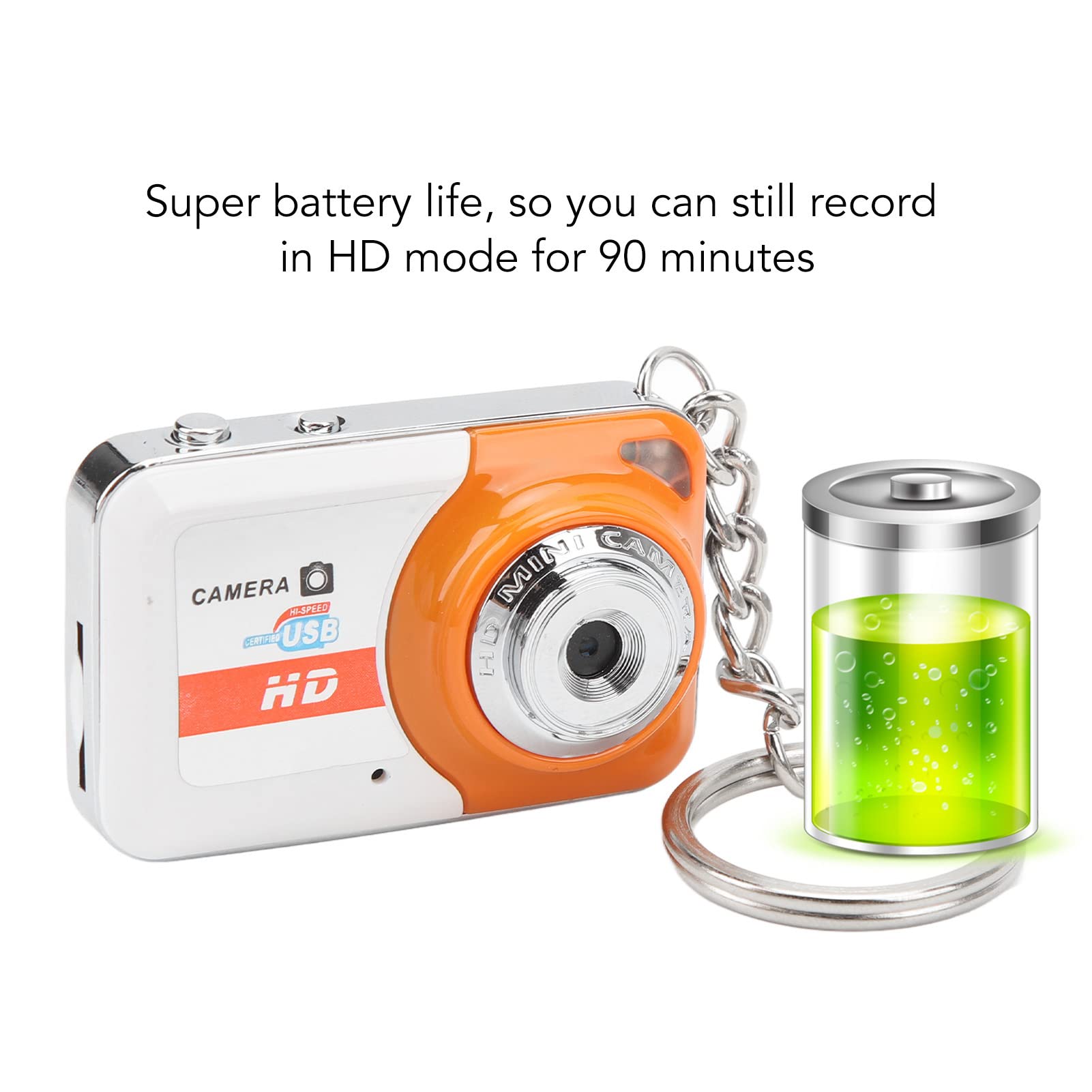 Digital Camera Kids Camera with 32GB Card, Anti Shake FHD 960P Compact Point and Shoot Camera Portable Small Camera for Teens Students Boys Girls Seniors (Orange)