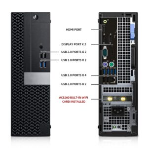 Dell OptiPlex 5040 Desktop with 24-inch Monitor, Intel i7-6700 3.4GHz, 16GB RAM, 256GB M.2 SSD + 1TB HDD, Windows 10 Pro - Refurbished