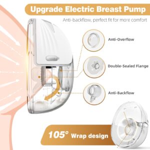 UWALS Breast Pump Hands Free,Double Wearable Breast Pump for Breastfeeding, Wireless Electric Breast Pump with 4 Modes & 12 Levels, 210 ml / 7 oz Capacity, Portable Breast Pump-24MM/21MM/19MM,2 Pack