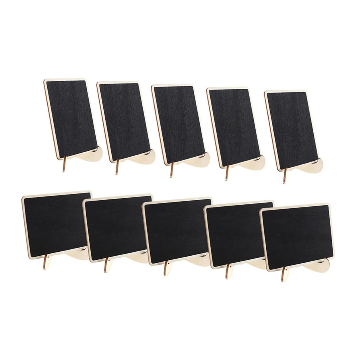 15pcs Chalkboard Message Board Tabletop Chalkboard Table Tented Cards Table Number Blackboard Party Dinner Supplies Mini Chalkboard erasable Chalkboard Signs Listing Desktop Wooden