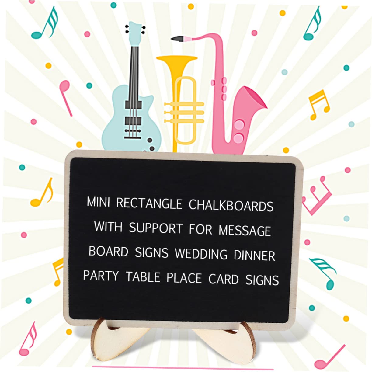 15pcs Chalkboard Message Board Tabletop Chalkboard Table Tented Cards Table Number Blackboard Party Dinner Supplies Mini Chalkboard erasable Chalkboard Signs Listing Desktop Wooden