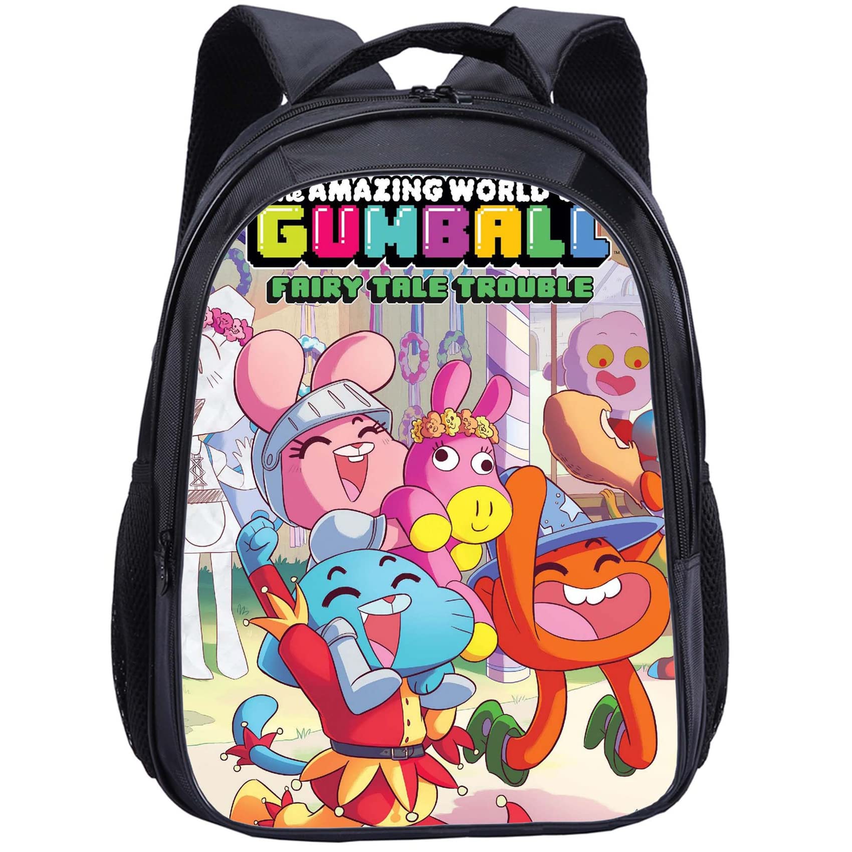 Potekoo Student Lightweight Durable Knapsack The Amazing World of Gumball Book Bag Casual Wear Resitant Daypack for Teens