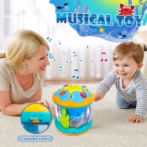 M SANMERSEN Baby Toys for 6-12 Months, Musical Rotating Light-Up Star Projector for Tummy Time and Infant Development, Learning Toddler Toy for 1-2 Year Old- Great Birthday Gift for 3-6-9-12-18 Month