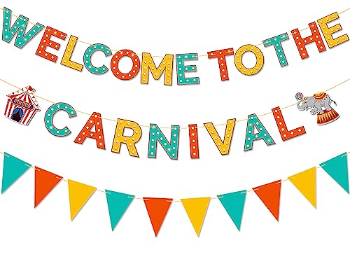 Welcome To The Carnival Banner, Carnival Decorations, Carnival Banner, Carnival Theme Party Decorations, Carnival Games Decor, Circus Theme Party Decorations