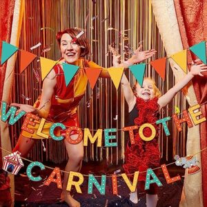 Welcome To The Carnival Banner, Carnival Decorations, Carnival Banner, Carnival Theme Party Decorations, Carnival Games Decor, Circus Theme Party Decorations