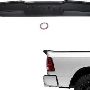 Tailgate Spoiler Cover CH06A16 Replacement for 2009-2021 Do-dge R-am 1500 2500 3500 Truck ; No Cutting or Drilling Required Black