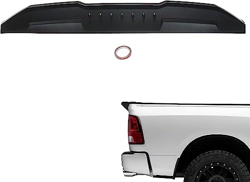 Tailgate Spoiler Cover CH06A16 Replacement for 2009-2021 Do-dge R-am 1500 2500 3500 Truck ; No Cutting or Drilling Required Black