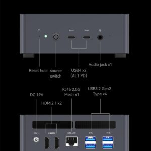 MINISFORUM Venus Series UM790 Pro Mini PC AMD Ryzen 9 7940HS DDR5 32GB 1TB PCIe4.0 SSD Personal Computer, 2xHDMI(4K) 2X USB4(DP|8K) Outputs, AMD Radeon 780M Graphics