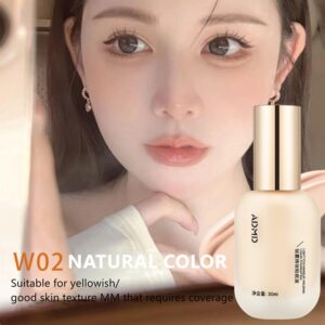 2PC 2023 New ADMD Foundation,admd Liquid Foundation,Hydrating Waterproof And Light Long Lasting Foundation,ADMD Light Fog Makeup Holding Liquid Foundation, Light and Long-Lasting Coverage(#02 Natural)