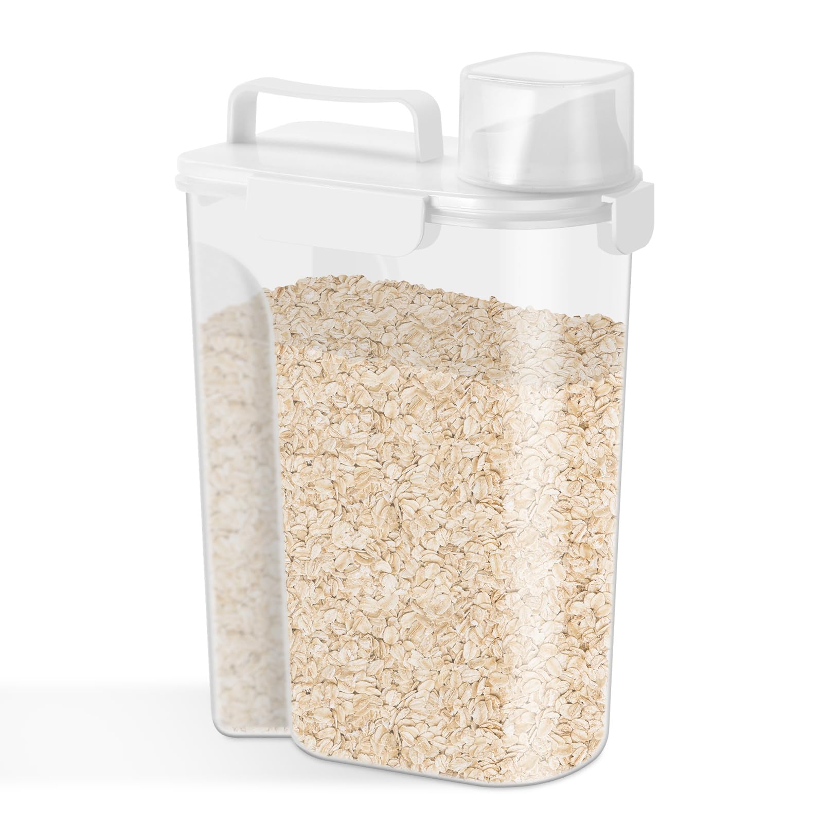 ODOMU 10lbs Rice Cereal Storage Container - Airtight 5L/169OZ Pet Dog Cat Food Dispenser with Large Spout and Cup, BPA-Free Plastic Container for Cereal, Grain, Flour, etc