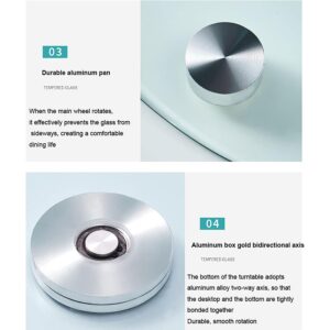 80 cm (30 inch) Lazy Susan for Table,Tempered Glass Lazy Susan Turntable Round Clear Dining Table Tray Tabletop Organizer Serving Tray for Dining Table