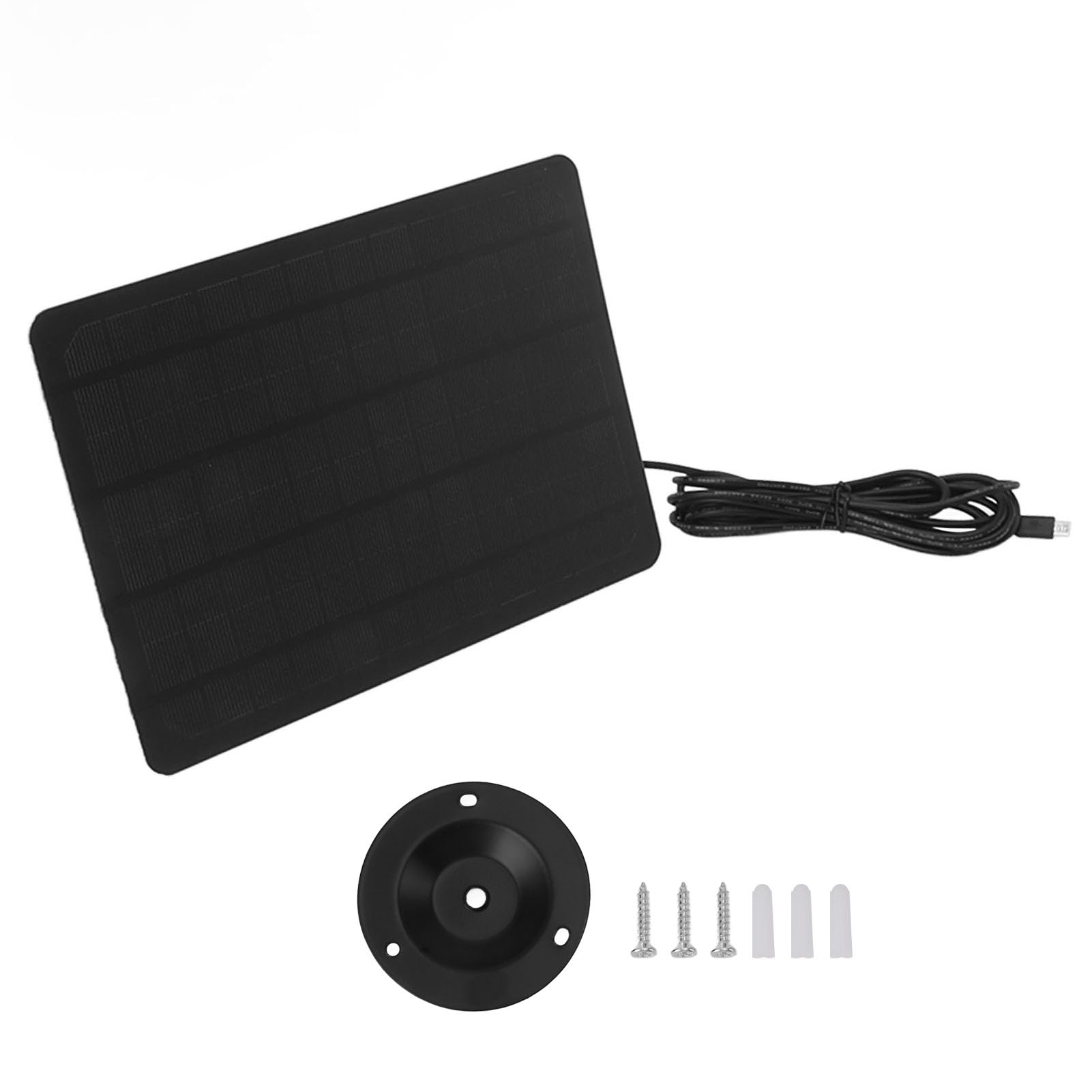 Hilitand 10W 6V Solar Panel for Outdoor Security Camera Waterproof Solar Panel Continuously Power for Rechargeable Battery Surveillance Camera