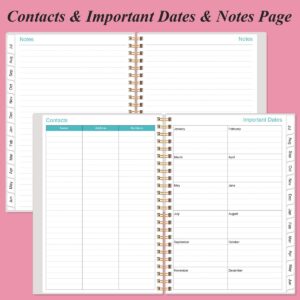 2024-2025 Planner - Weekly & Monthly Planner Spiral Bound, Planner 2024-2025 from July 2024 - June 2025 with Monthly Tabs, Inner Pocke, 6.4" x 8.5", Pink