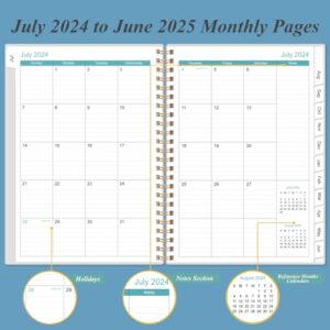 2024-2025 Appointment Book & Planner - A5 2024-25 Daily Hourly Planner from July 2024 - June 2025, Weekly Appointment Book with 30-Minute Interval, Medium 6.4" x 8.5", Dark Blue