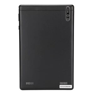 Zyyini 8Inch HD Tablet with Dual Camera, 4GB+64GB, 8000mAh Large Battery, WiFi Tablet PC Dual SIM Dual Standby Dual Camera Large Memory (Black)