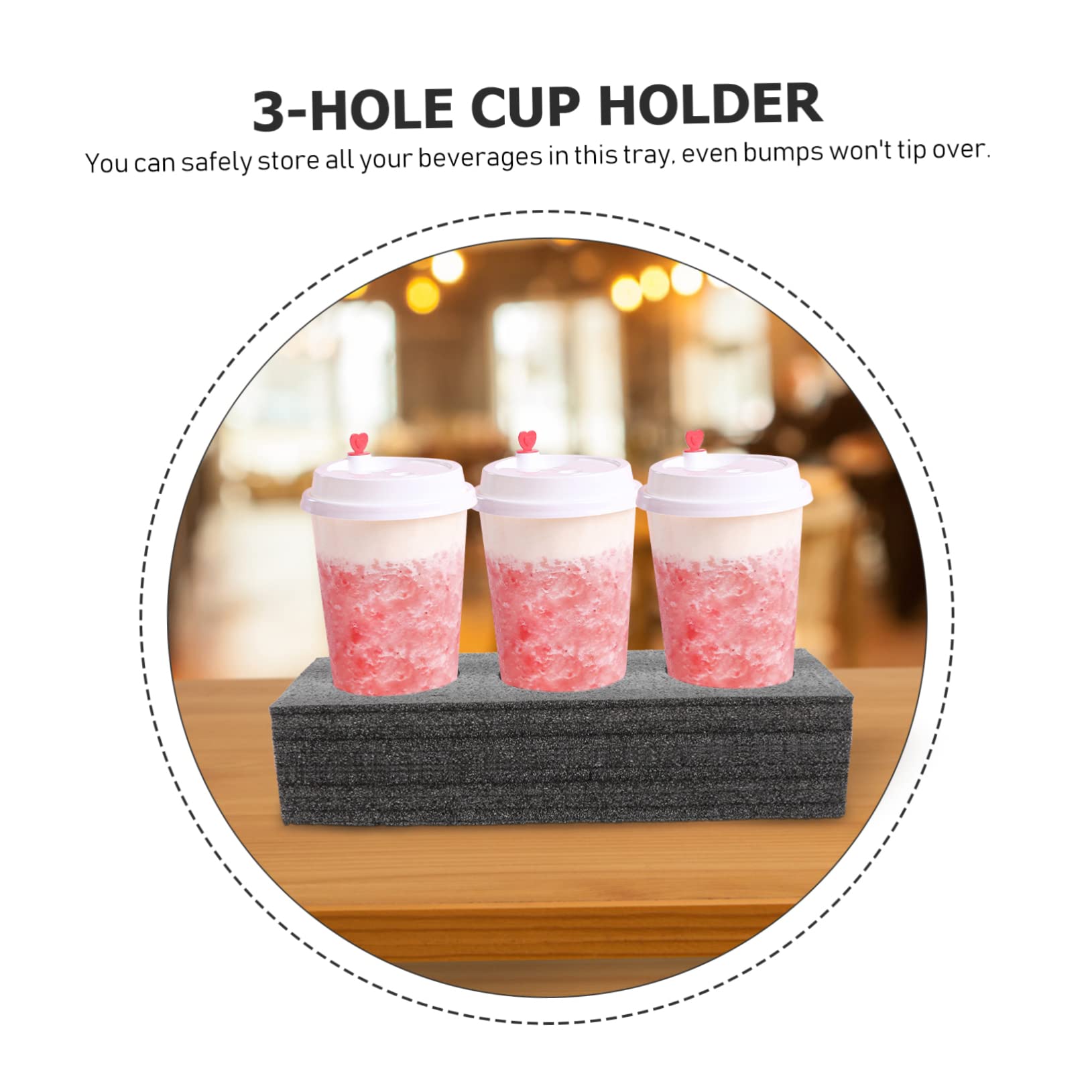 Alipis 4 Pcs Milk Tea Drink Cup Holder Foam Takeout Cup Holders Accessories Automotive Drink Carrier for Takeout Cup Carrier Glass Server Padded Drinks Drink Holder Pearl Cotton re-usable