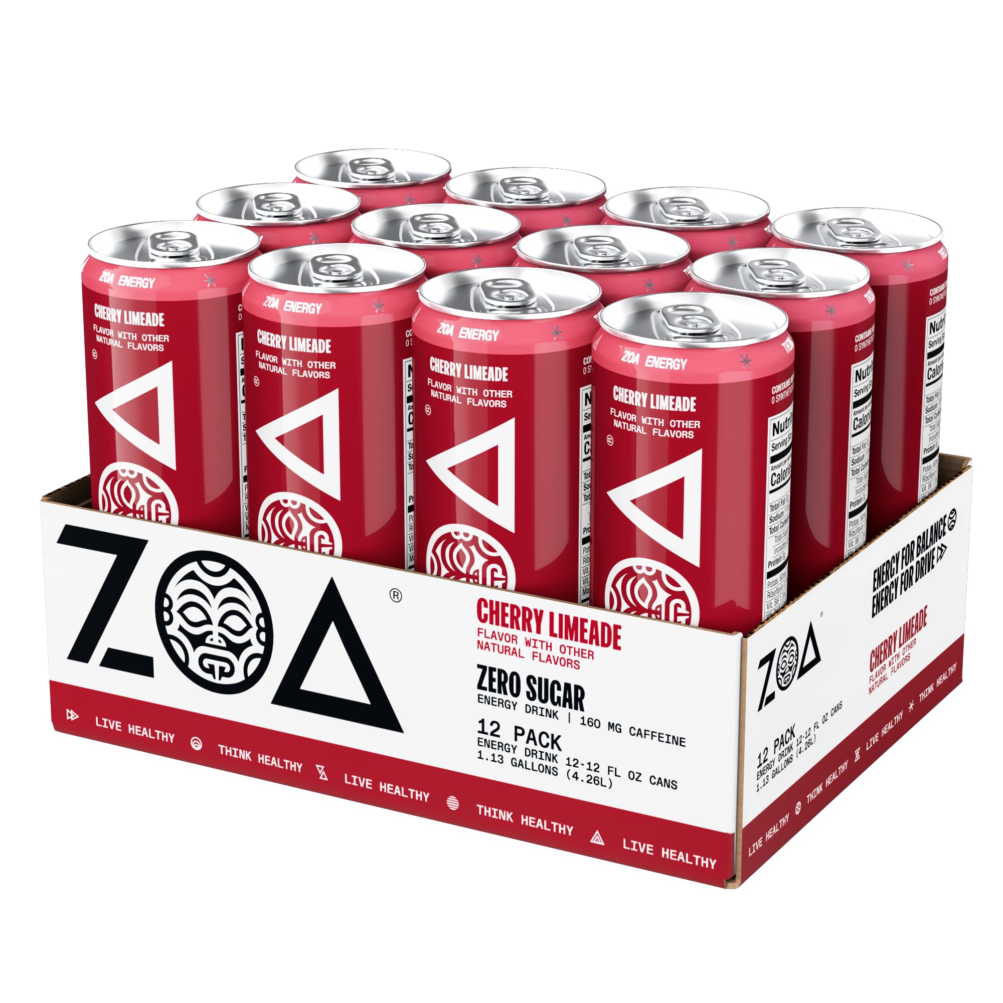 ZOA Energy Drinks Bundle - Best 12oz Flavors (60 Pack) | Healthy Energy Formula with Daily Vitamin C, Essential B-Vitamins | Gluten-Free, Keto Friendly | 12 Ounce Cans (Pack Of 12)