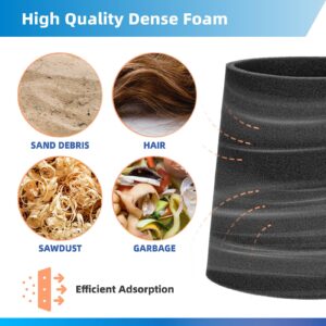 Ximoon 25-1202 Foam Filter Compatible with Stanley 1-5 Gallon Wet/Dry Vacuum SL18910P-3, SL18129, SL18133,SL18129 Filter Sponge Vacuum Cleaner Part