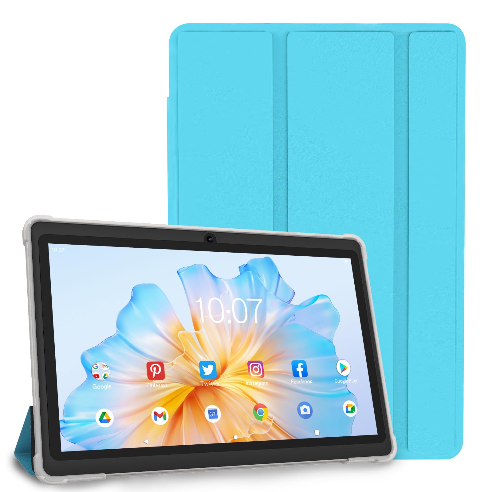 NEWISION Android Tablet for Kids,7 inch Android Tablet,32GB ROM(512GB Expand) Computer Tablet PC,Dual Camera,WiFi,Type C,Include Tablet Case (Blue)