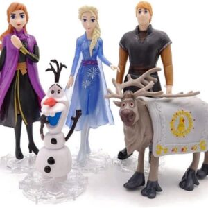 Frozen cake topper Action Figures Toys Frozen cake decorations for Frozen party supplier birthday (5 pcs)