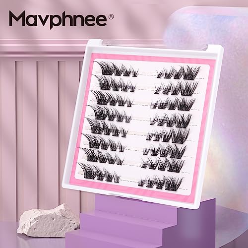 Cluster Lashes Fox Eye Lash Individual DIY Lash Extension 64 Clusters Natural Manga Eye Lash Clusters Wispy Mixed Lengths Eyelash Pack by Mavphnee