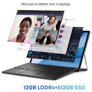 2024 CHUWI UBook X Windows Tablet 12'', Intel Core i5-10210Y, 512GB SSD 12GB RAM, 1TB SSD Expand, Windows 11 Touchscreen Tablets, FHD 2160x1440, 5G WiFi, Bluetooth, Camera, 5000mAh, HDMI