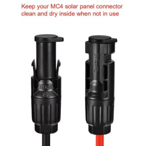 ELFCULB Solar Panel Connector Cap Weather Resistant Dust Male and Female Cap for Solar Panel Connector (6 Pairs)