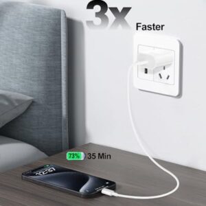 iPhone 15 Pro/15 Pro Max Charger, 35W USB C Charger Block with 10ft USB-C to C Fast Charing Cable for iPhone 15/15 Pro/15 Pro Max/15 Plus, iPad Pro 12.9/11, iPad Air 5/4, iPad 10